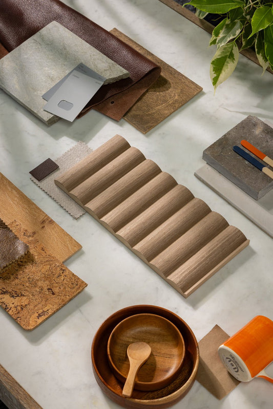 Arborelle Walnut Reeded Sample – Naturewall