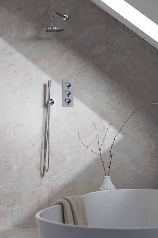 Elemence Limestone Grey Stone Effect Shower Panel – Naturewall
