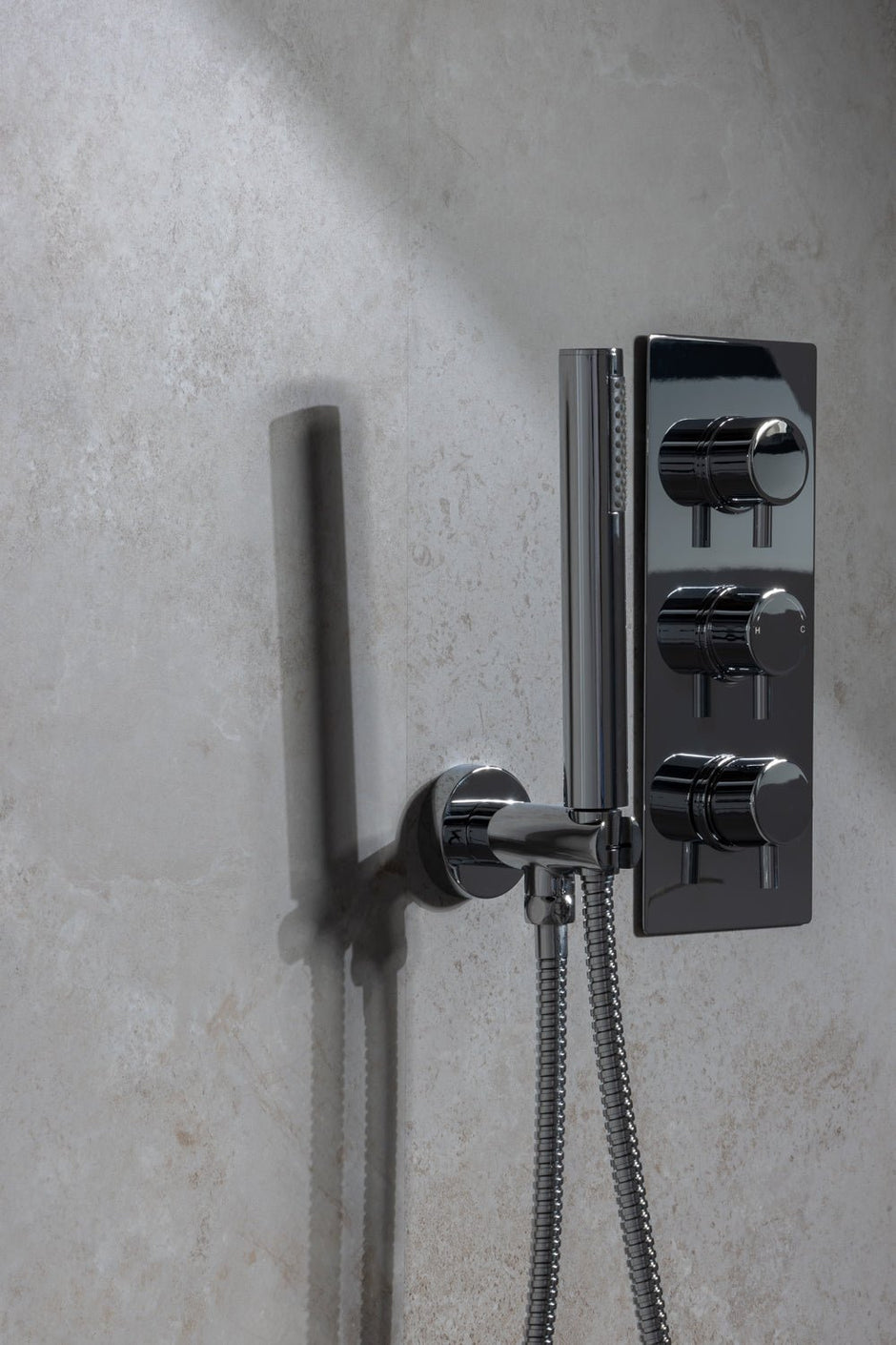 Elemence Limestone Grey Stone Effect Shower Panel – Naturewall