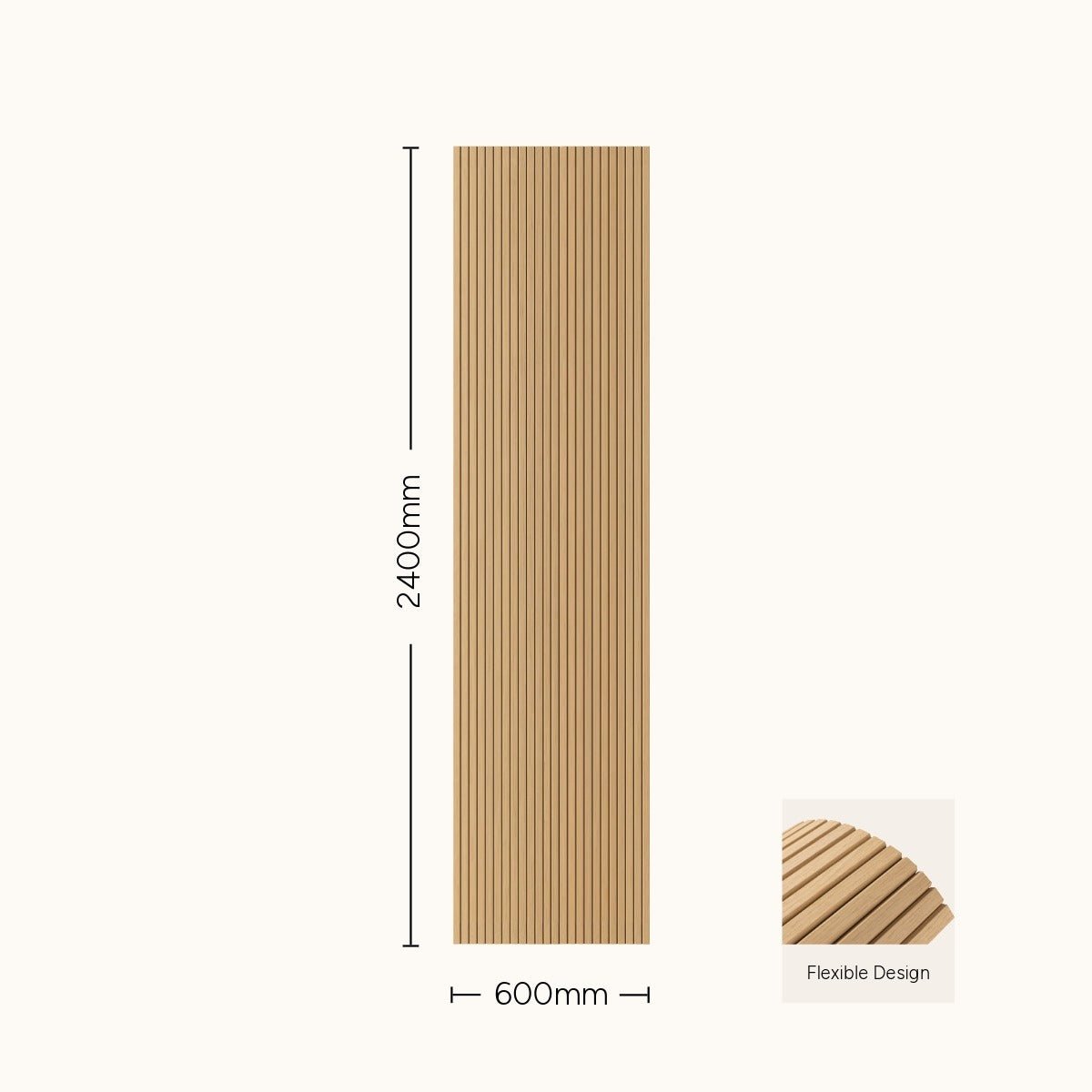 Arborelle Natural Oak Reeded Wall Panel | Naturewall