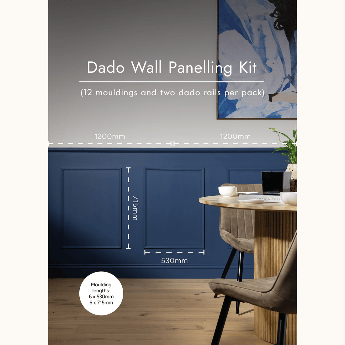 Dado Wall Panelling Kit | Using Wooden Beading / Mouldings – Naturewall