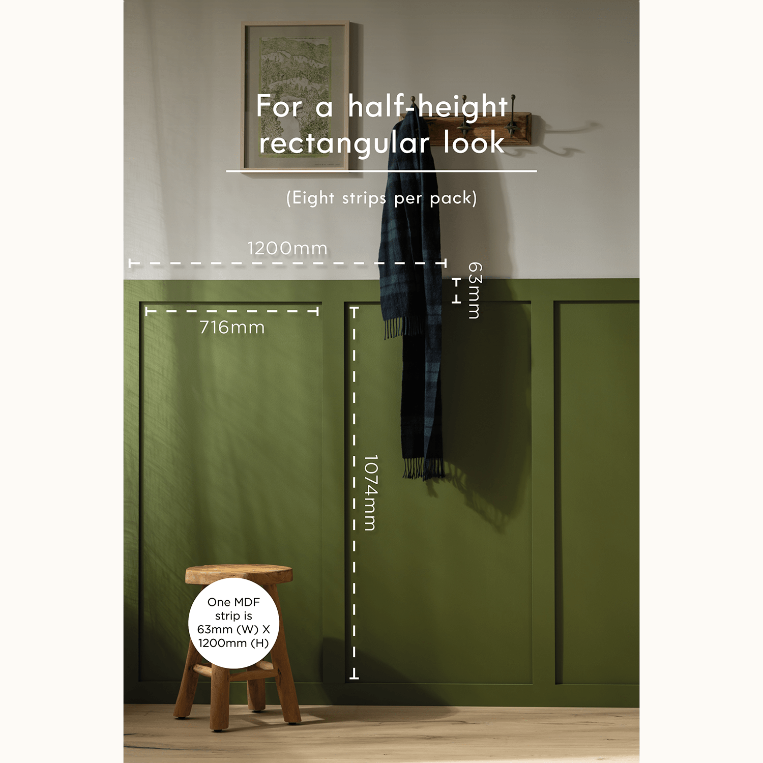MDF Wall Panelling Kits | Paint Any Colour | Moisture Resistant ...