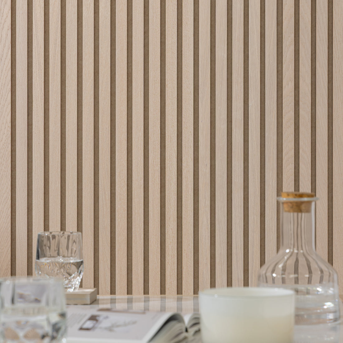 SlatWall Washed Oak Acoustic Panel | Naturewall