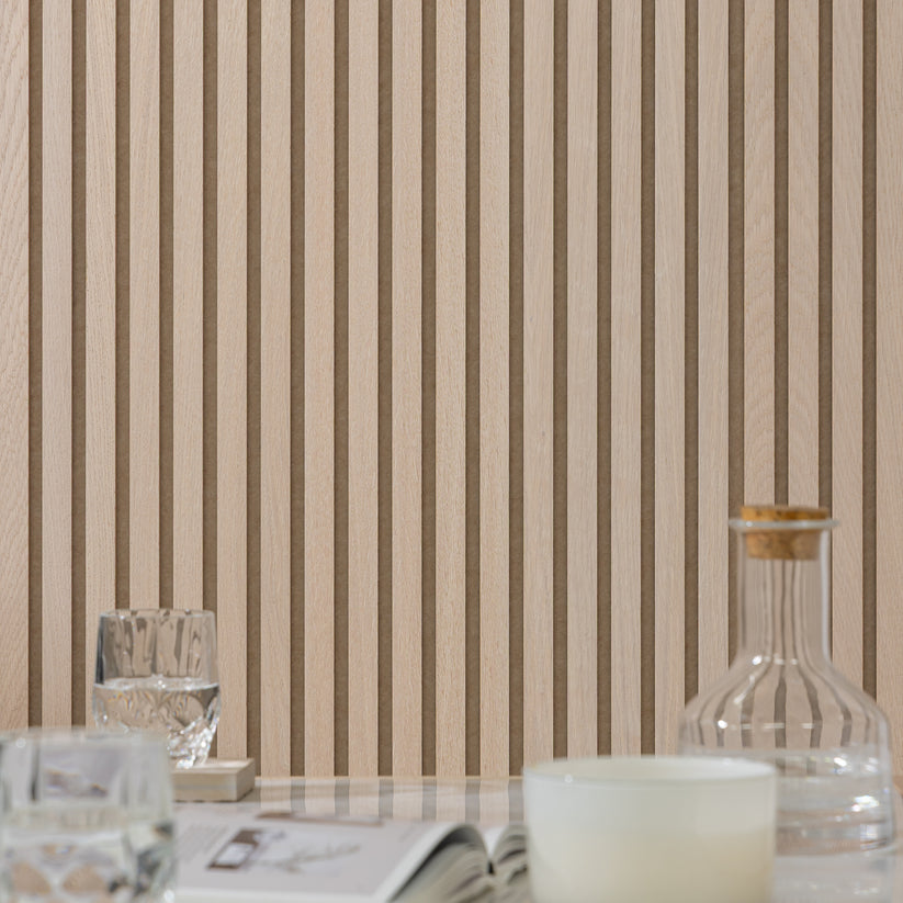 SlatWall Washed Oak Acoustic Panel | Naturewall