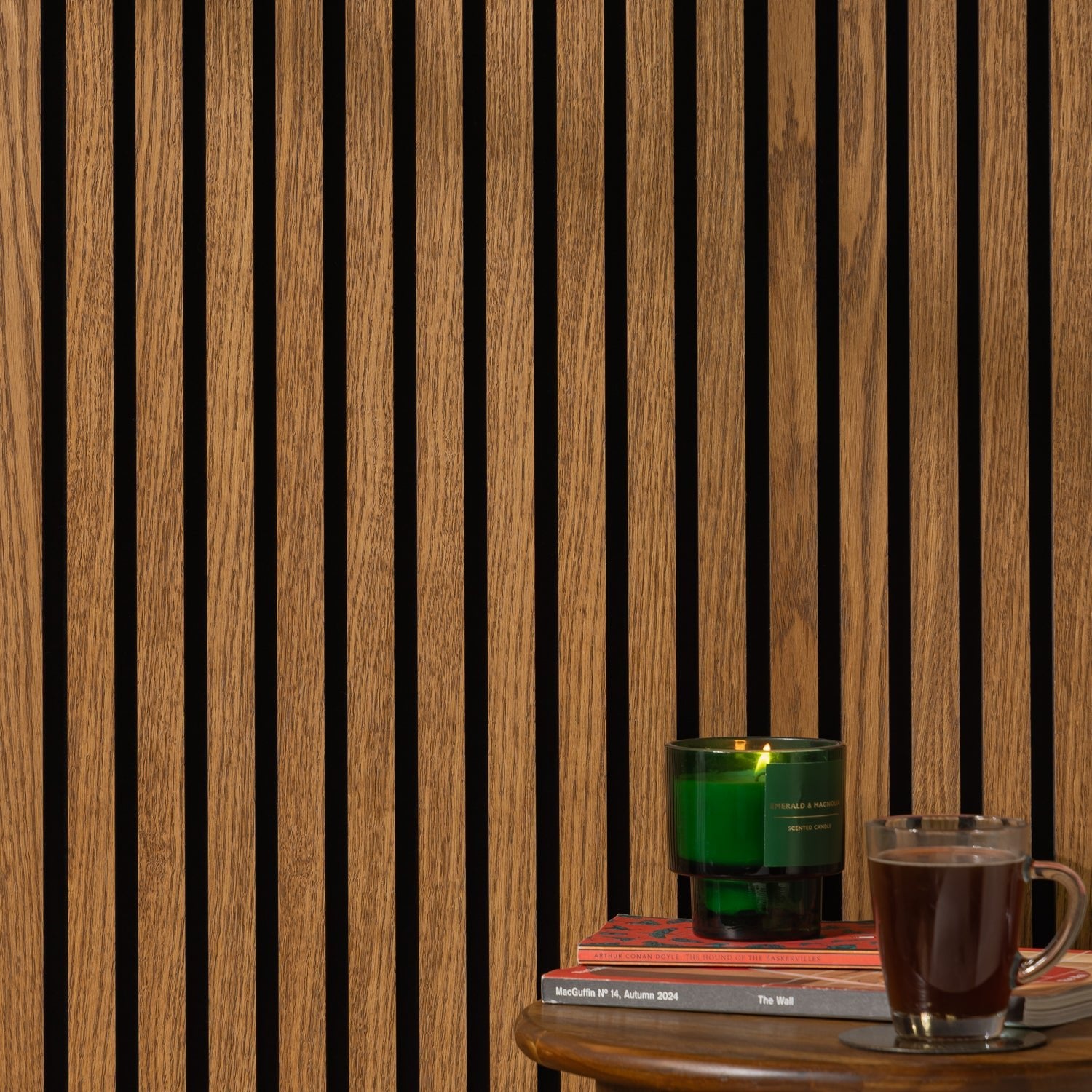 SlatWall Acoustic Dark Oak Panel | Naturewall