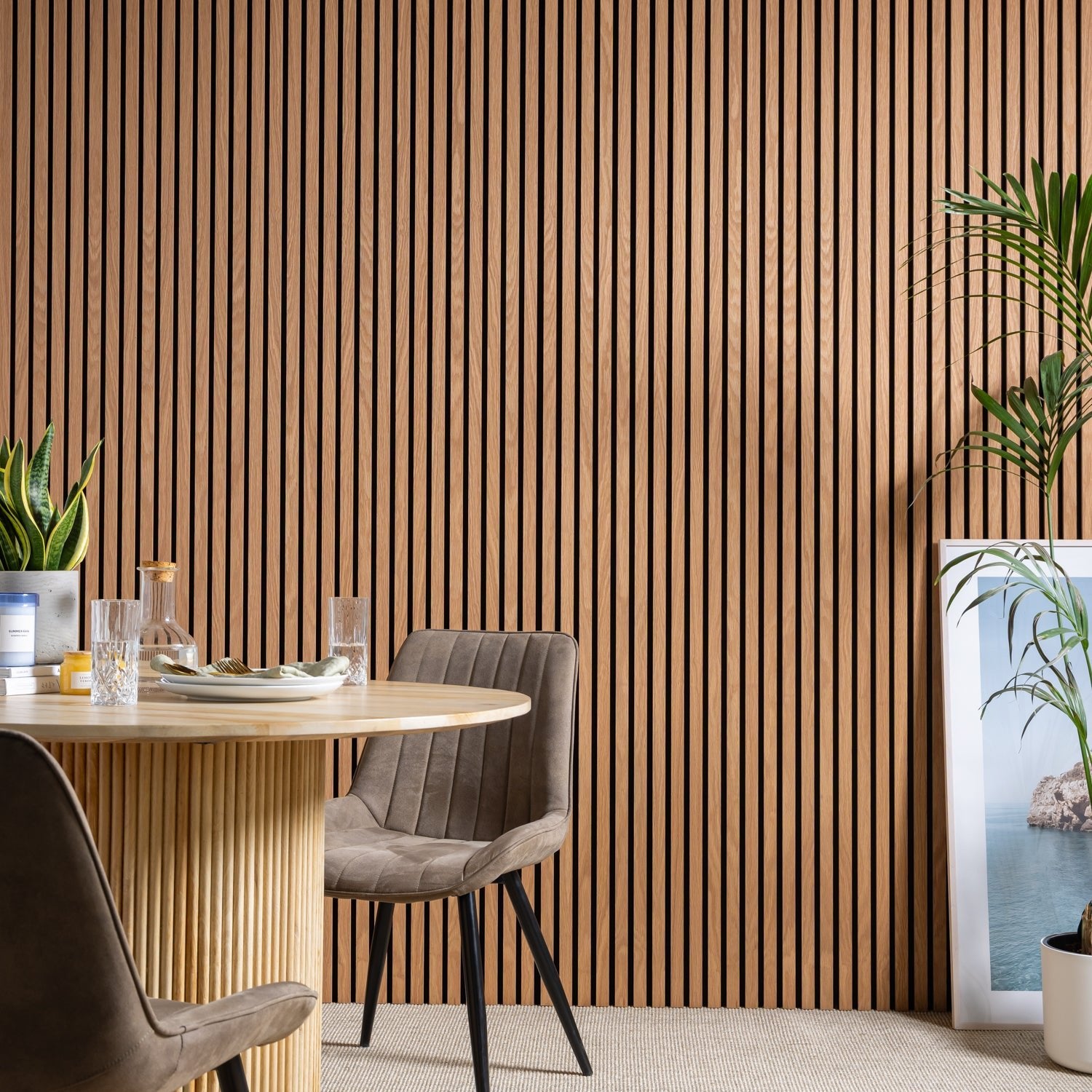 SlatWall Acoustic Golden Oak Panel | Naturewall