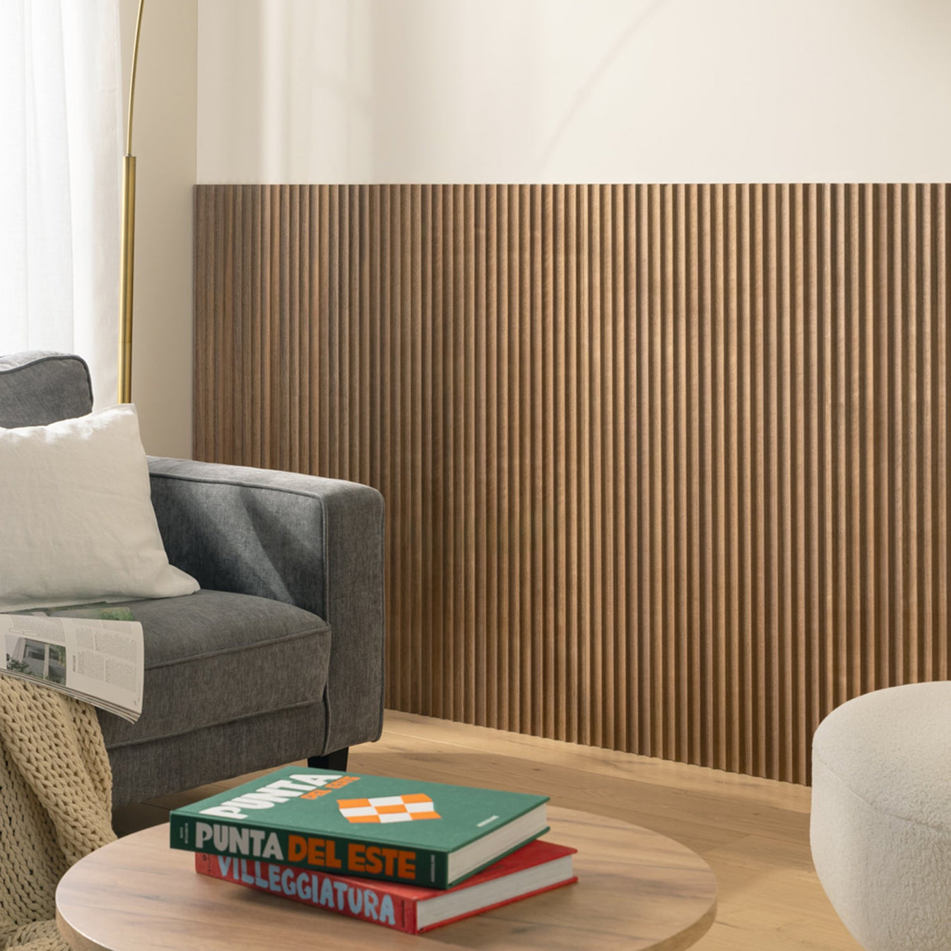 Arborelle Walnut Fluted Wall Panel | Naturewall