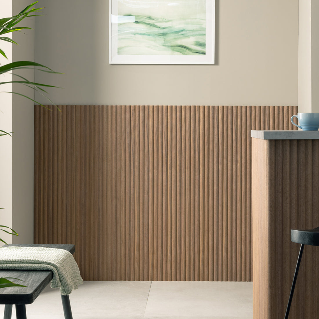 Arborelle Walnut Reeded Wall Panel | Naturewall