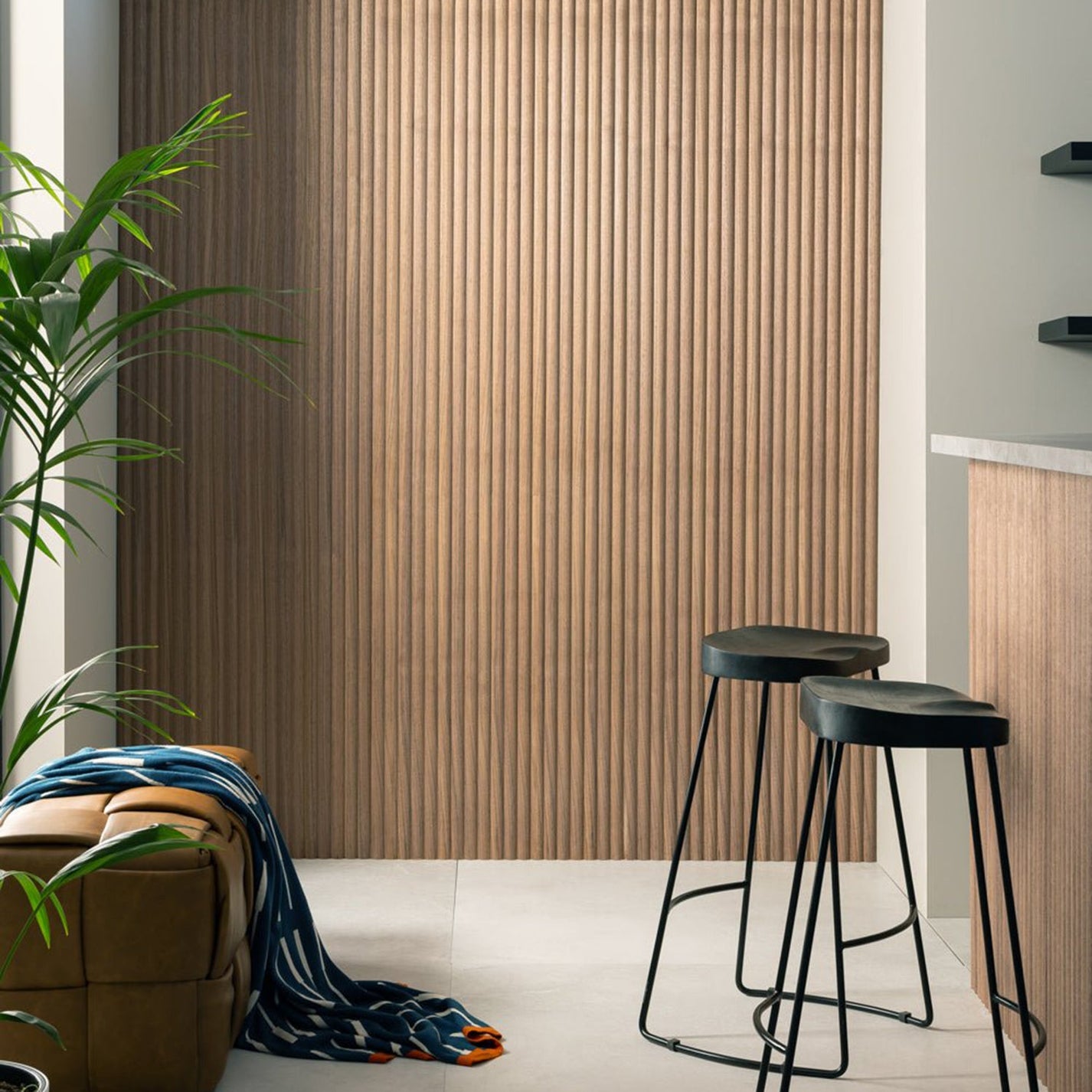 Arborelle Walnut Reeded Wall Panel | Naturewall