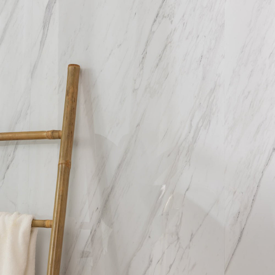 Elemence Calacatta White Marble Effect Shower Panel – Naturewall