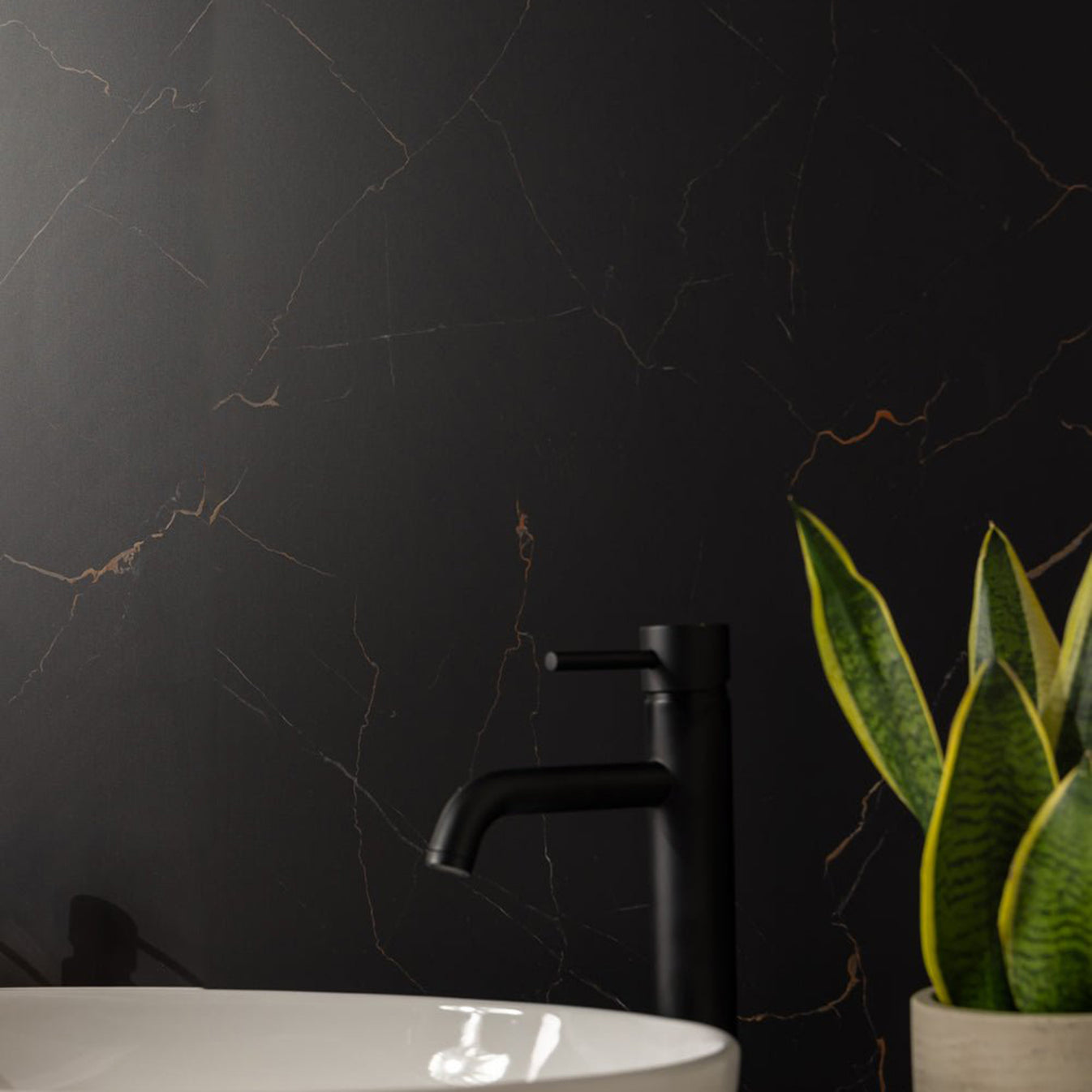 Elemence Marquina Black Marble Effect Waterproof Shower Panel – Naturewall
