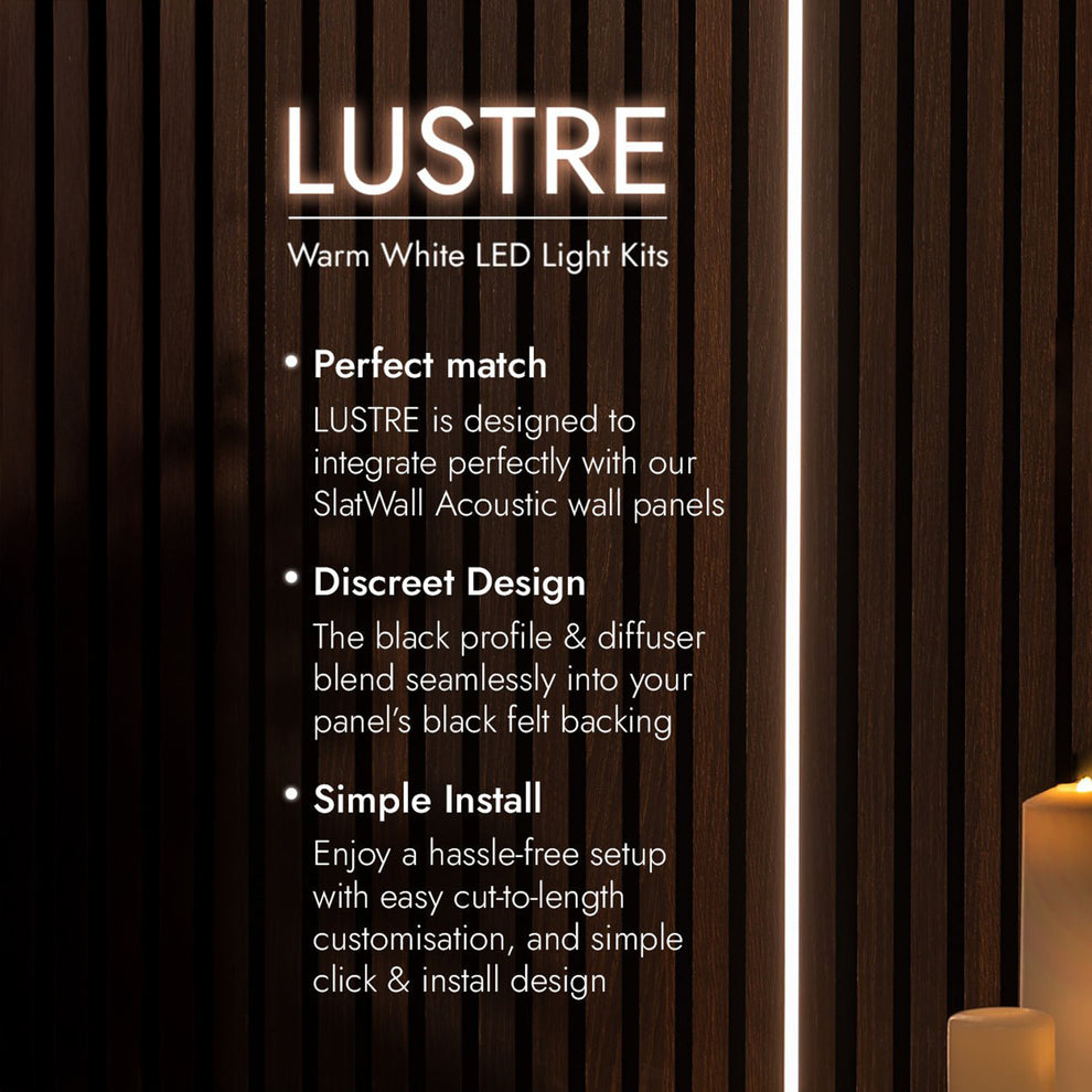 LUSTRE Warm White LED Light Kit | Naturewall SlatWall Accesories