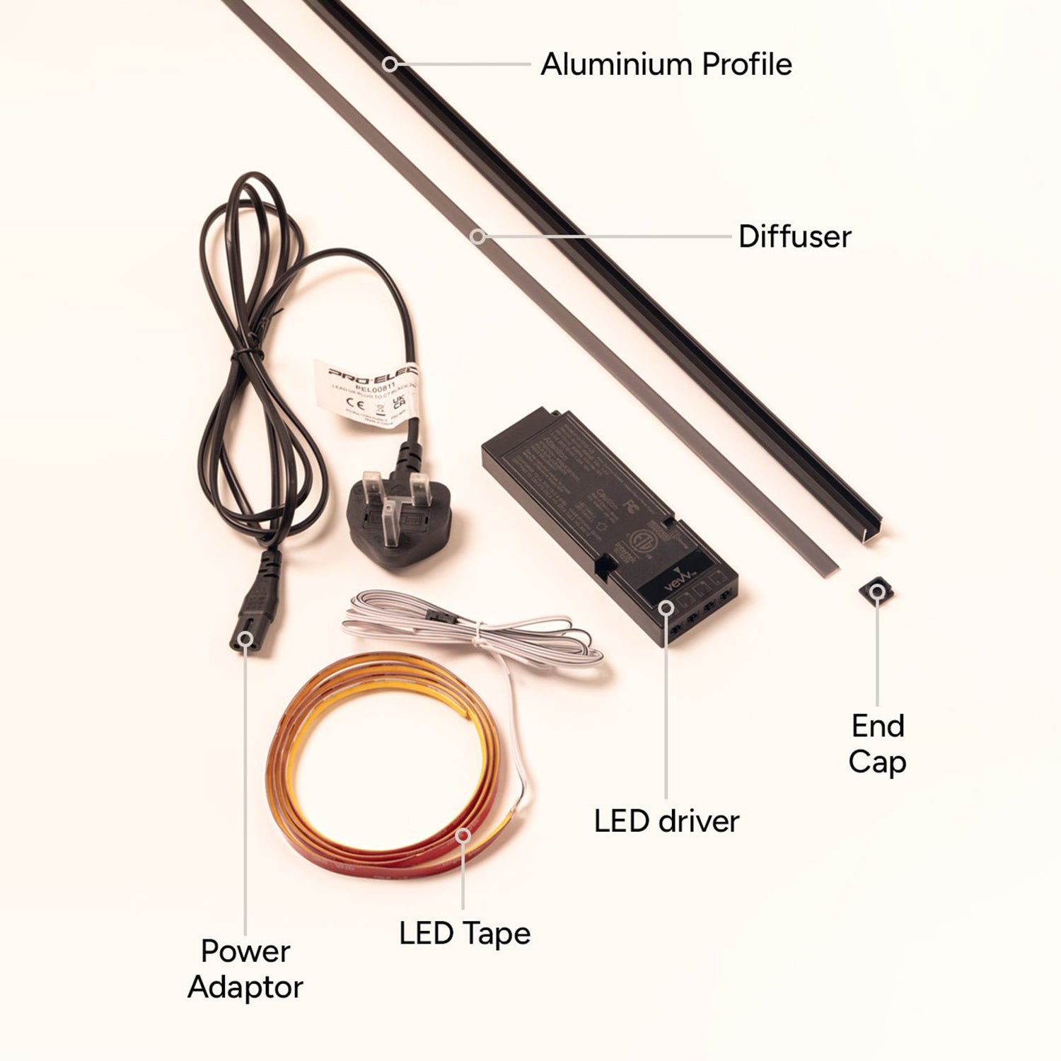 LUSTRE Warm White LED Light Kit | Naturewall SlatWall Accesories