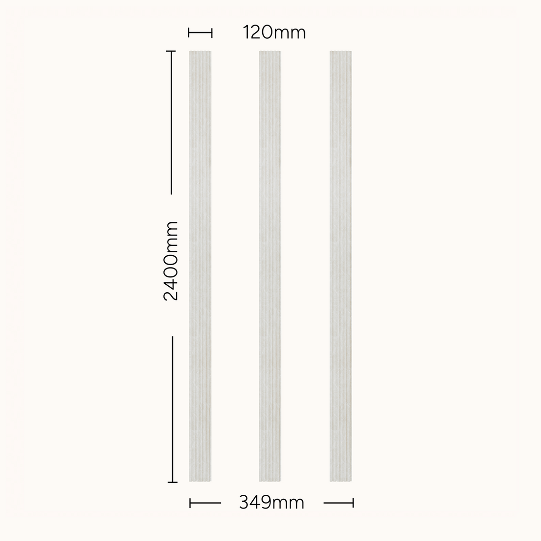 Reeded Waterproof White Marble Panel | Naturewall