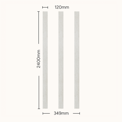 Reeded Waterproof White Marble Panel | Naturewall