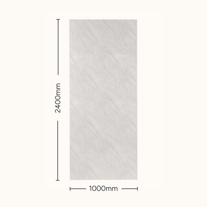 Sivara Dove Grey Marble Effect PVC Shower Panel | Naturewall
