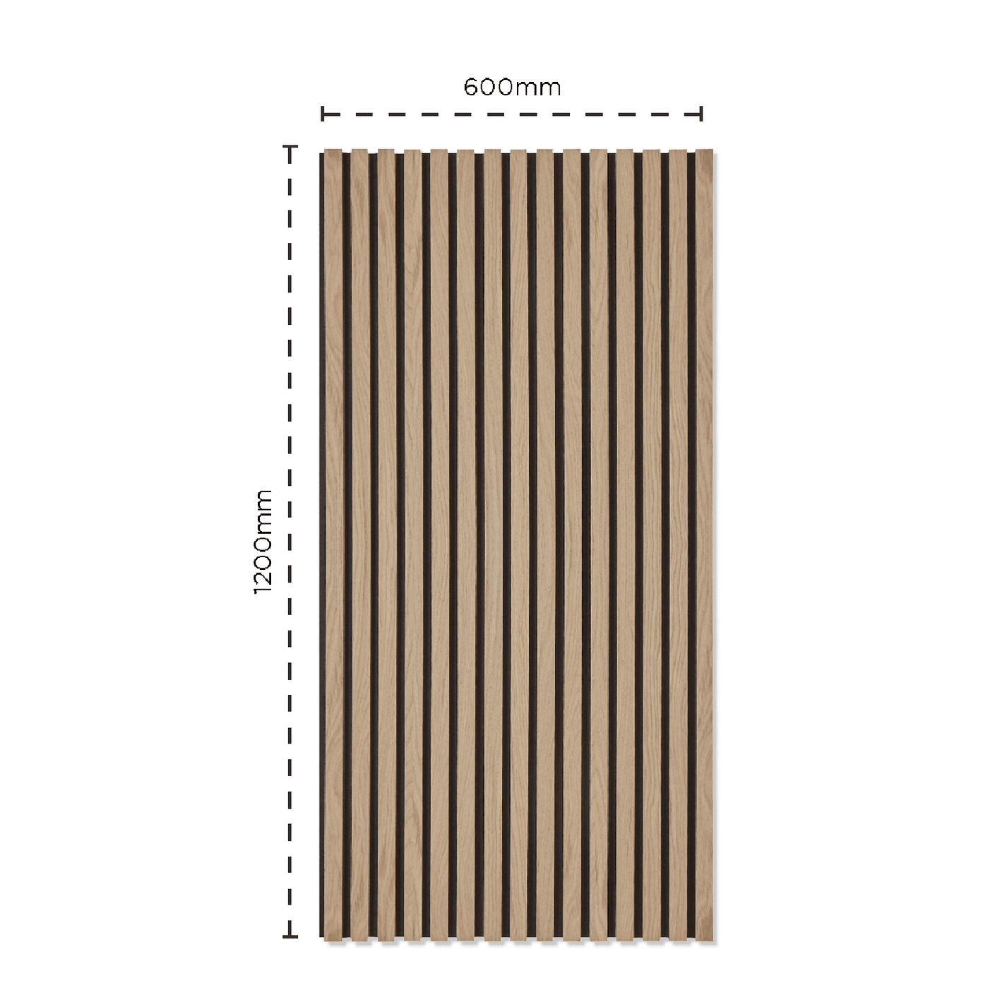 SlatWall Half Height Natural Oak Wood Panel | Naturewall
