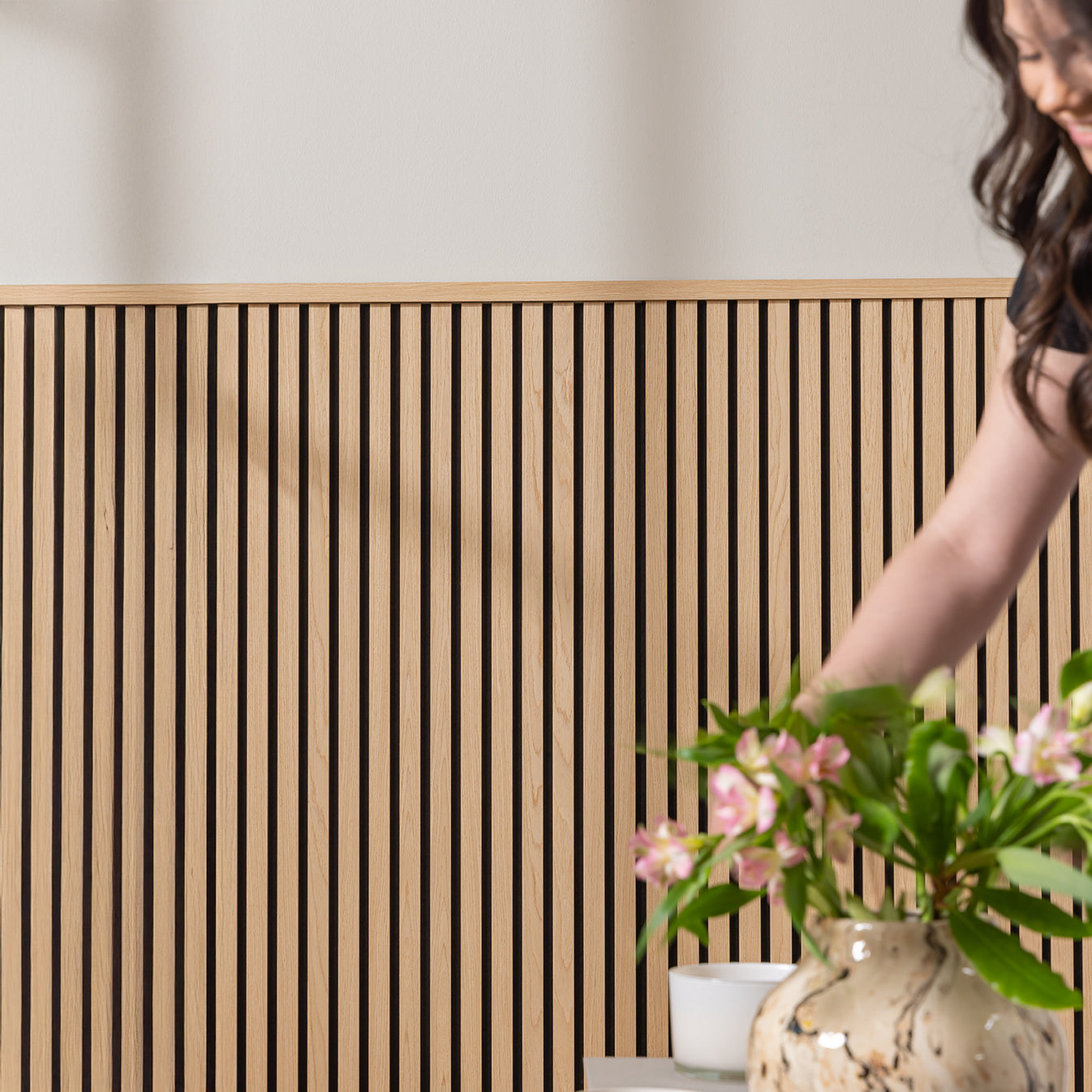 SlatWall Top Trim Natural Oak | Naturewall