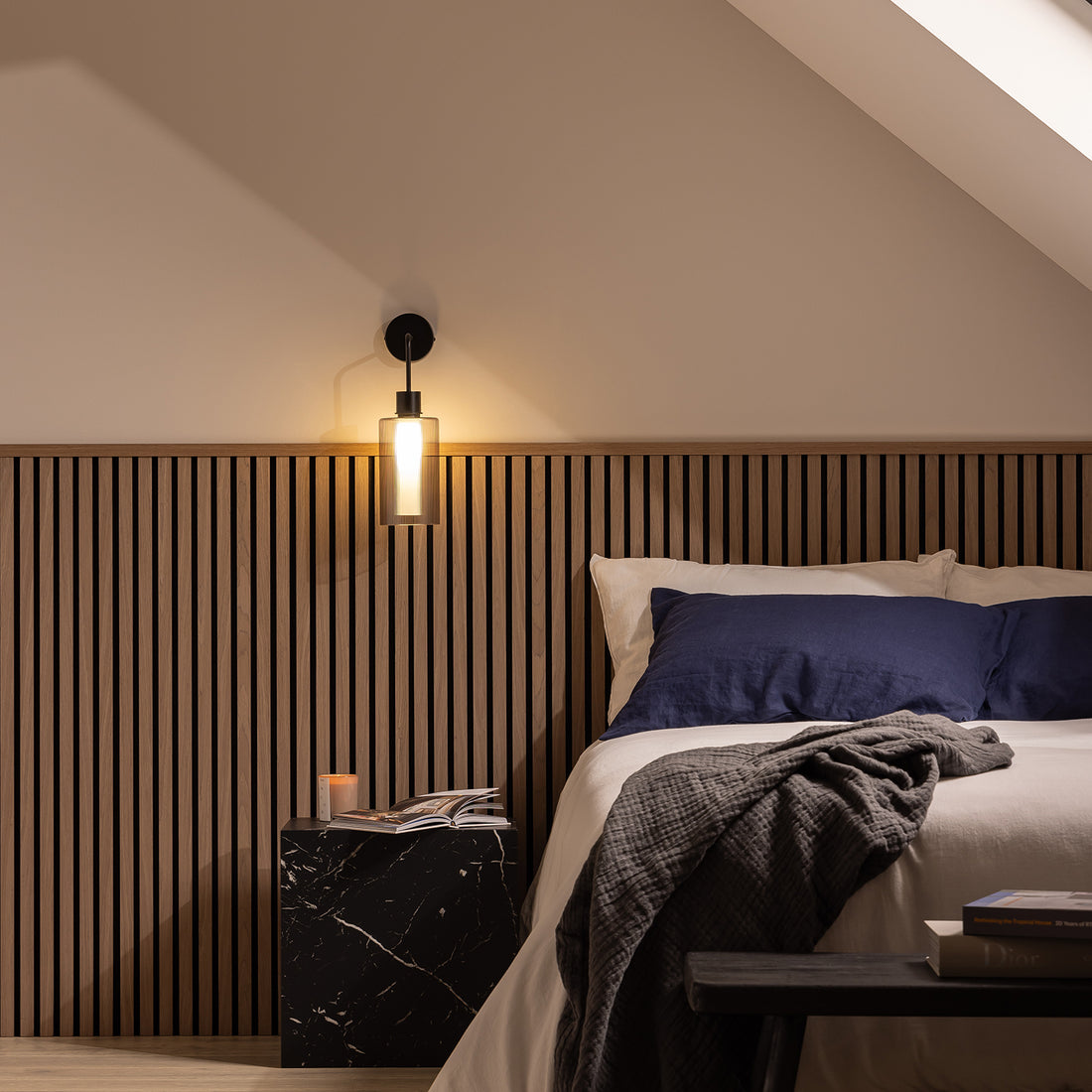 SlatWall Top Trim Walnut | Naturewall